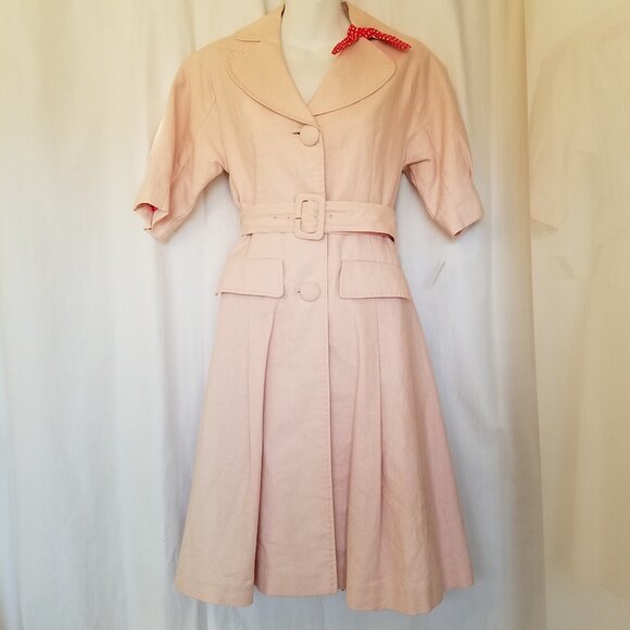 Manoush | Jackets & Coats | Rare Vtg Manoush Retro Swing Belted Long ...